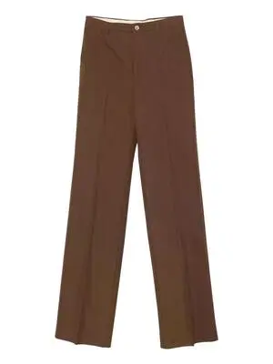 Gucci Pressed-crease Trousers - Brown