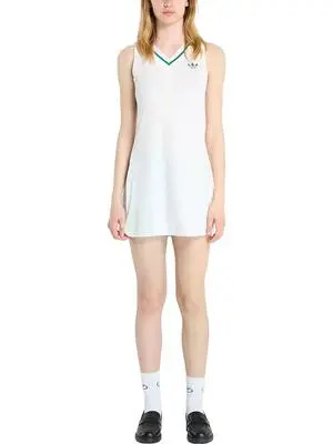 Adidas Sleeveless V-neck Mini Dress - White