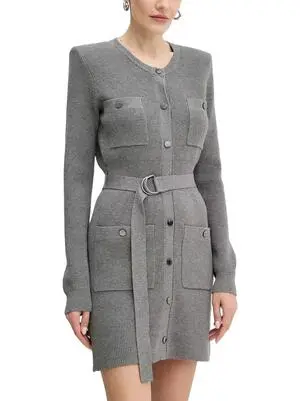 Liu Jo Belted Mini Dress - Grey