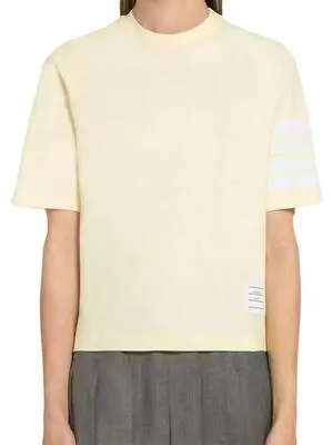 Thom Browne Short-sleeve Four Bar Tee - Yellow