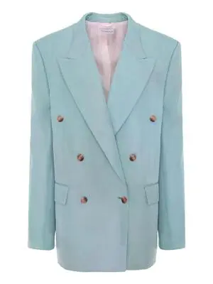 CUANNA Betty Double-breasted Blazer - Blue
