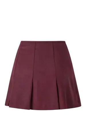 Pinko Pleated Wool Skirt - Red