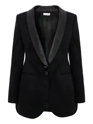 CUANNA Shawl-lapel Blazer - Black