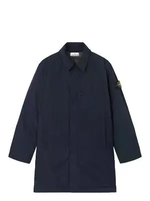 Stone Island Padded Buttoned Coat - Blue