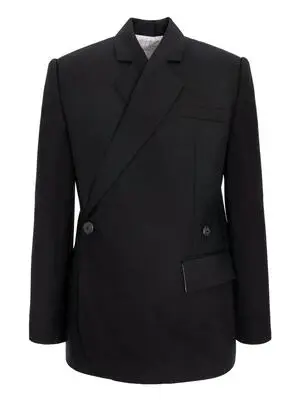 CUANNA Lima Double-breasted Blazer - Black