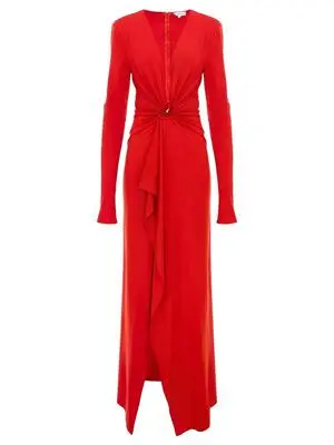 CUANNA Katherina Ring-detail Maxi Dress - Red