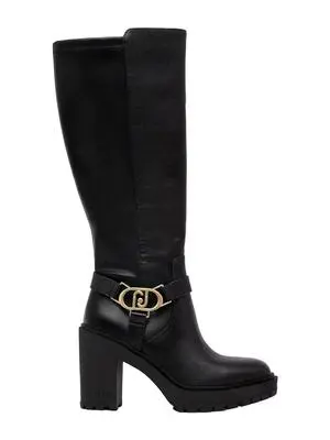 Liu Jo 100mm Leather Boots - Black