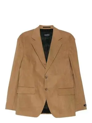 Karl Lagerfeld Corduroy Single-breasted Blazer - Brown