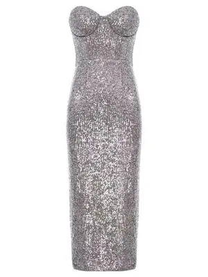 CUANNA Karlie Sequin Dress - Silver