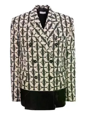 CUANNA Patterned Double-Breasted Jacket