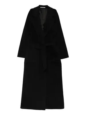 Tagliatore Belted Wool Coat - Black