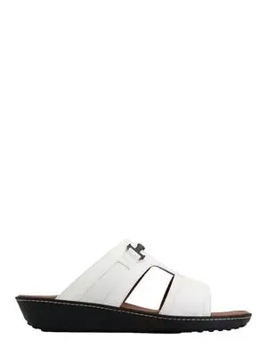 TOD'S Leather Buckle Sandals - White