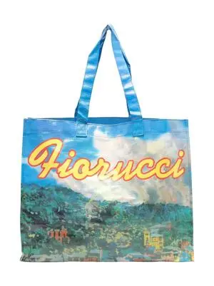Fiorucci Maxi Portofino Postcard Tote Bag - Blue