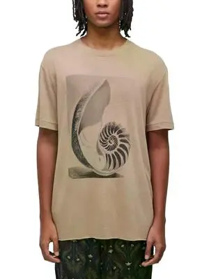 OSKLEN Nautilus Shell-print T-shirt - Brown