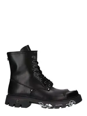 Premiata Brixton Lace-up Boots With Metal Toe Cap - Black