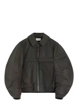 LEMAIRE Puffer Jacket With Detachable Collar - Brown