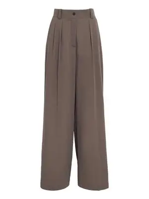 JOSEPH Virgin Wool Voile Forest Trousers - Brown
