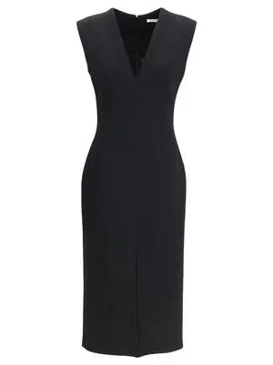 Givenchy V-neck Midi Dress - Black