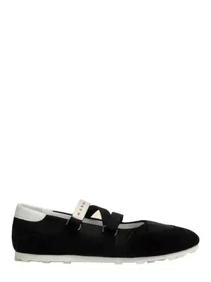 Marni Elastic Strap Ballerina Sneakers - Black