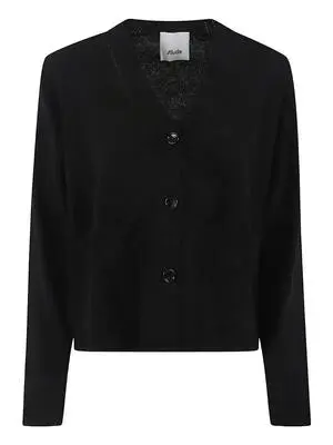 ALLUDE Button Pocket Cardigan - Black