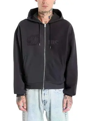 DIME Reverse French-terry Zip Hoodie - Black