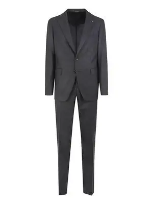 Tagliatore Two-piece Notched Lapels Suit - Grey