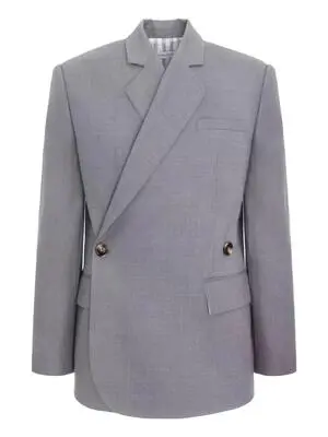 CUANNA Lima Double-breasted Blazer - Grey