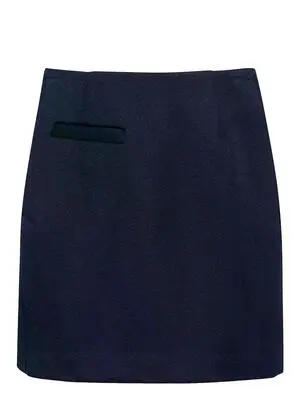 TELA Mini Skirt With Welt Pocket - Blue
