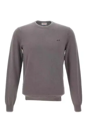 SUN 68 Crew-Neck Long-Sleeve Sweater Grey