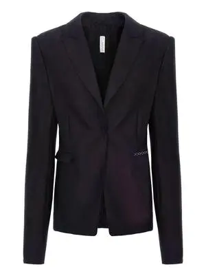 CUANNA Stitch-detail Blazer - Black