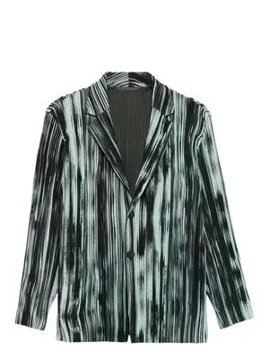 Issey Miyake Striped Blazer - Black