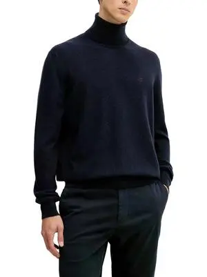 Bally Logo-embroidered Roll-neck Sweater - Blue