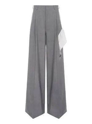 CUANNA Tyra Striped-detail Trousers - Grey