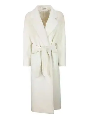 Tagliatore Charlize Belted Coat - White