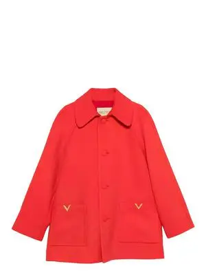 Valentino Garavani Wool Single-breasted Coat - Red