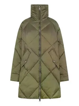 OOF WEAR Quilted Water-repellent Coat - Green