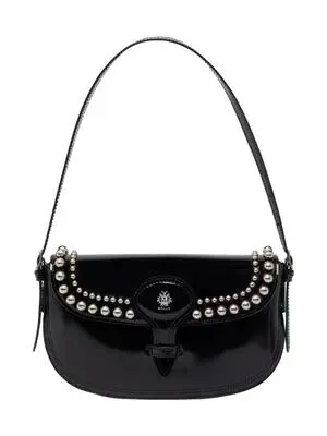 Bally Small Beckett Studded Shoulder Bag - Black