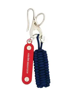 Alexander McQueen Woven Hook Key Ring - Red