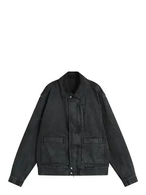 Dries Van Noten Heavy Weight Denim Washed Jacket - Petrol