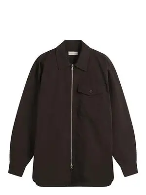 Dries Van Noten Overdyed Double Weave Shirt Jacket - Brown