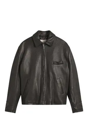 SECOND / LAYER Rider Leather Jacket - Black