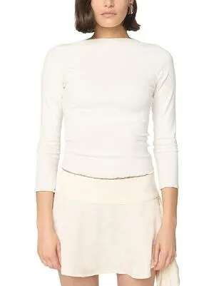 THE LINE BY K Elvie Three-quarter Sleeve Top - White