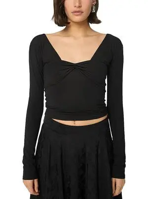 THE LINE BY K The Line By K Rian Cropped Top Black