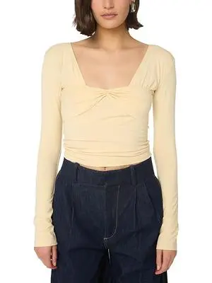 THE LINE BY K The Line By K Rian Cropped Top Buttercream