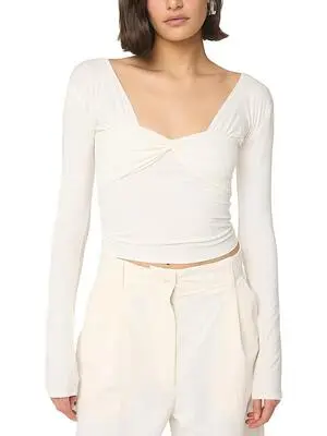 THE LINE BY K The Line By K Rian Cropped Top White