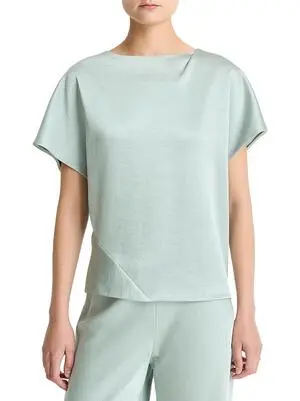 Vince Draped Dolman Sleeve Top - Aloe Stone