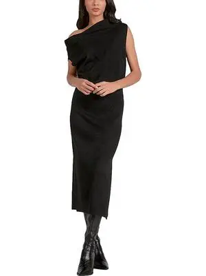 Elan Off Shoulder Sweater Dress - Black