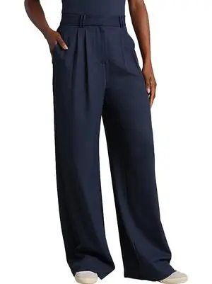 RHONE Horizon Wide-leg Trousers - Navy Blue