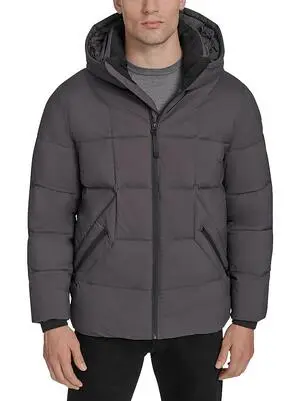 Andrew Marc Palmerton Micro Ripstop Puffer Jacket - Charcoal