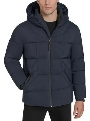 Andrew Marc Palmerton Micro Ripstop Puffer Jacket Ink